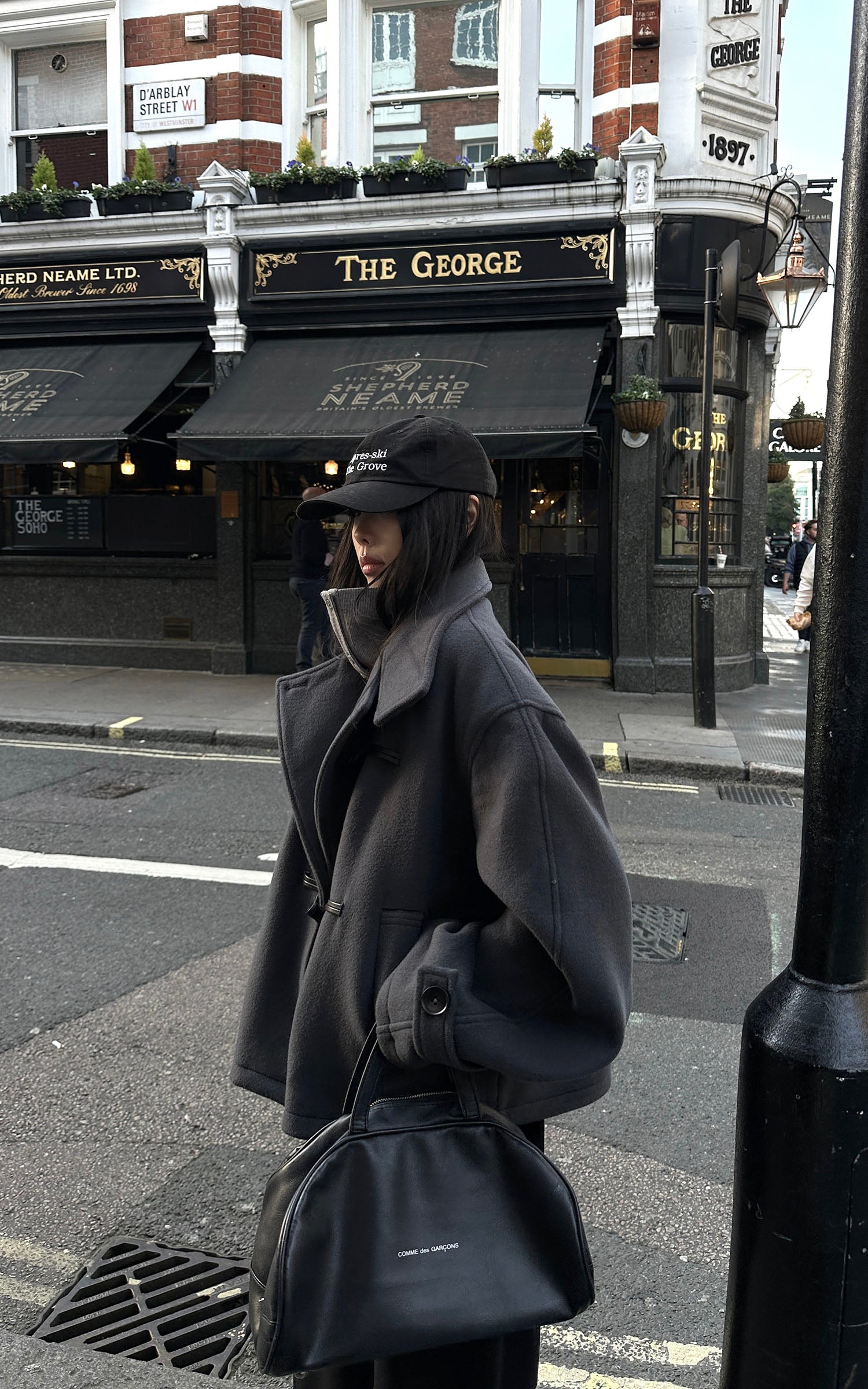 WARDEN EDGE Short Wool Duffle Coat